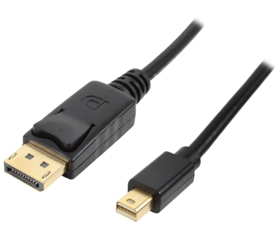 Mini DP displayport to displayport cable lead 1.8 metre black ...