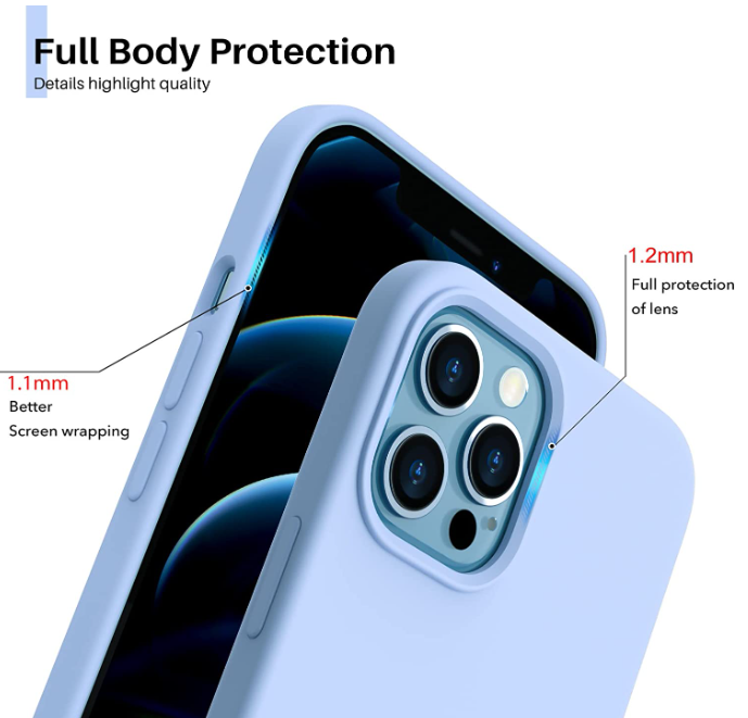 iPhone 12 / 12 pro phone case Soft Flexible Rubber Protective Cover li ...